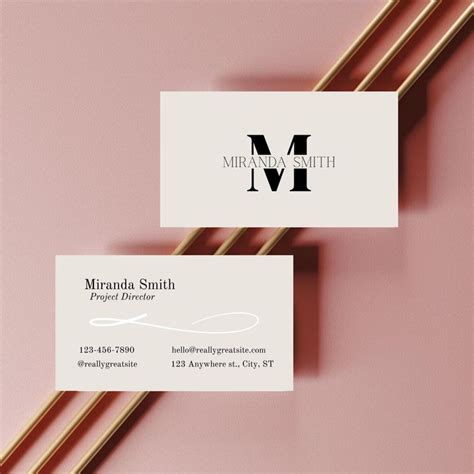 Modern Minimalist Business Card Digital Template Simple Business Card