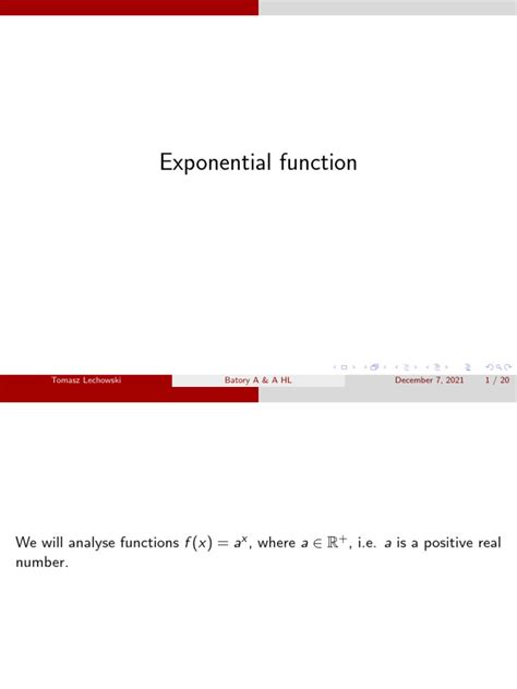 Exponential Function Pdf Infinity Functions And Mappings