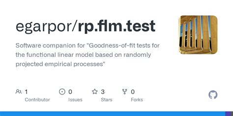 Github Egarpor Rp Flm Test Software Companion For Goodness Of Fit