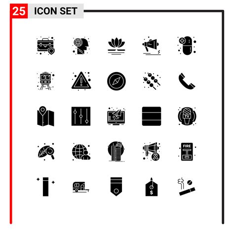 editable vector line pack of 25 simple solid glyphs of capsule