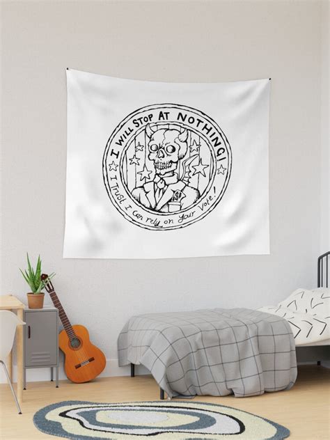 Radiohead Electioneering Illustrated Lyrics Tapestry For Sale By
