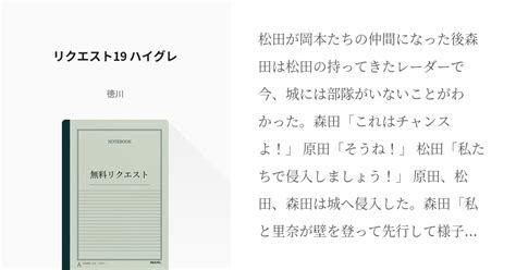 19 リクエスト19 ハイグレ 無料リクエスト現在リクエスト受付停止中 徳川の小説シリーズ Pixiv