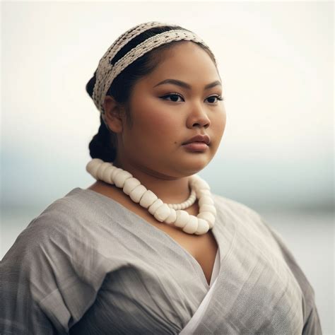 Chubby Micronesian Woman Traditional Cloth Free Photo Rawpixel