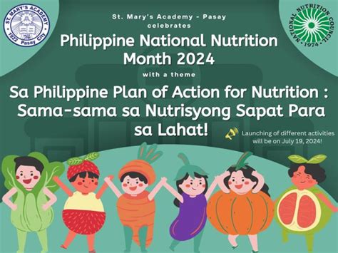 Nutrition Month 2024 St Marys Academy Of Pasay