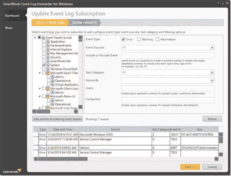 Forward Windows Events To A Syslog Server With Free Solarwinds Event
