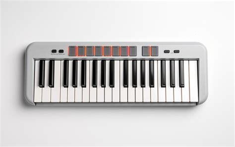 Premium Ai Image Midi Keyboard Isolated Over White Background