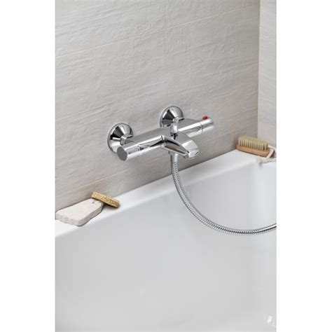 Aqualine ACTION bateria wannowa termostatyczna ścienna chrom MB tomsan pl