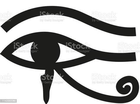 Oeil Dhorus Icône De Symbole Égyptien Style Plat Isolé Sur Fond Blanc