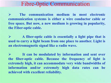 fiber optics ppt physics science