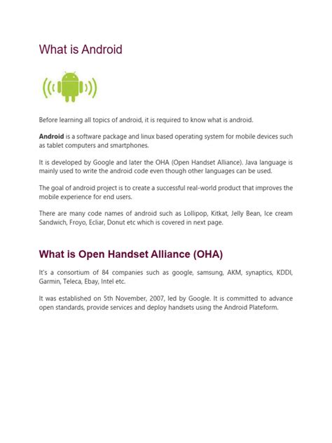 5what Is Android Pdf Android Operating System Application Software