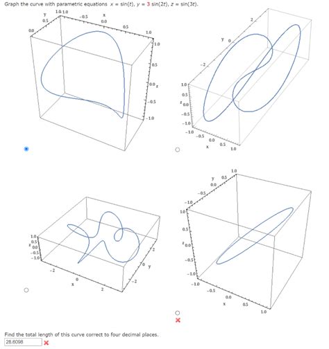 Solved Graph The Curve With Parametric Equations X Sint