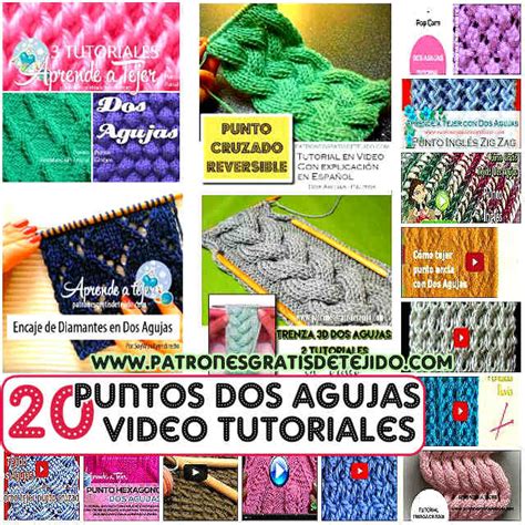 Aprende A Tejer 20 Puntos Dos Agujas Video Tutoriales