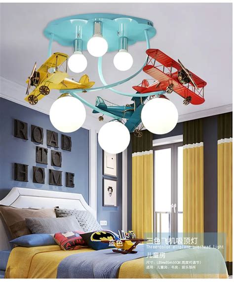 Современный потолочный светильник в стиле самолета Креативный светодиодный светильник с