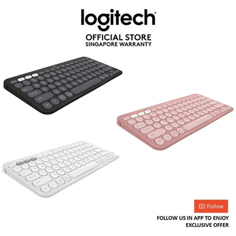 Logitech Pebble Keys K S Multi Device Bluetooth Keyboard Multi Connectivity Lightweight