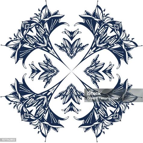 멋진 백합 꽃 프레임입니다 벡터 일러스트 레이 션 손으로 그린 잉크 그림 검은색에 대한 스톡 벡터 아트 및 기타 이미지 검은색 그래픽 프린트 그리기 Istock