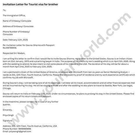 Us Embassy Invitation Letter Sample Cover Letter For Schengen Visa