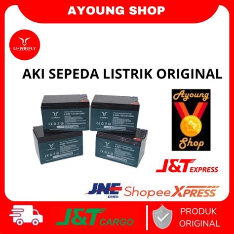 Jual Batrai Aki Sepeda Listrik Original Uwinfly Shopee Indonesia