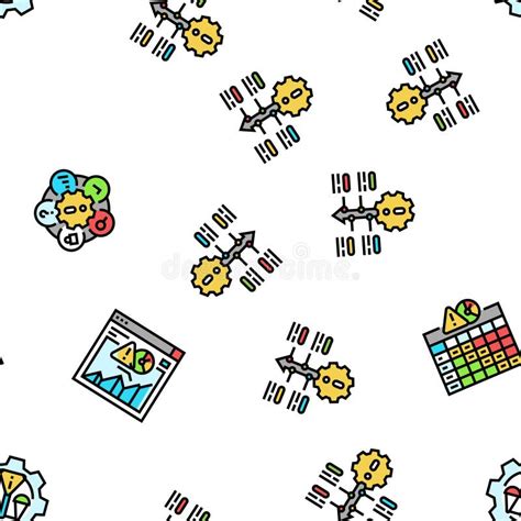 Risk Analyst Business Seamless Pattern Vector Stock Vector Illustration Of Digital