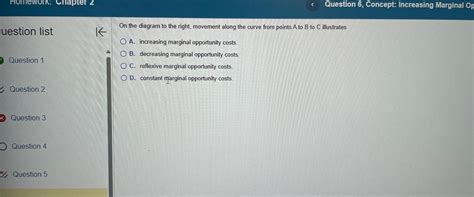 Solved Uestion Listquestion Concept Increasing Marginal Chegg