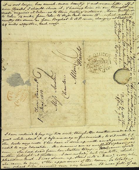 Letter From Jane Austen To Cassandra Austen 20 May 1813 Jane Austen