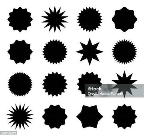 스타버스트 배지 세트 별 모양 아이콘입니다 스티커 가격표 햇살 배지 판촉 배지 및 쇼핑 라벨 세트 벡터 일러스트 레이 션입니다 가격에 대한 스톡 벡터 아트 및 기타 이미지
