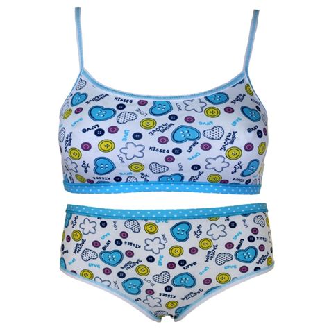 Jadea Coordinato Intimo Bimba Completo Bambina Top Brassiere E Slip343