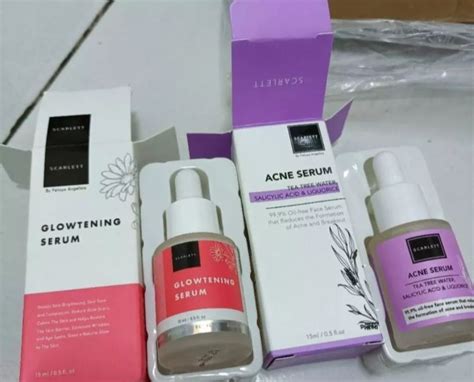 Bisa Cod Paket 2in1 Scarlet Serum Acne And Glow Share In Jar Ori