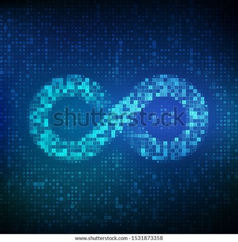 Infinity Infinity Symbol Made Binary Code Stock Vector Royalty Free 1531873358 Shutterstock