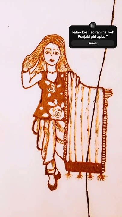 Protrait Mehndi Class 1 Punjabi Girl Protrait Mehndi Art Mehndi Short Viral Youtube