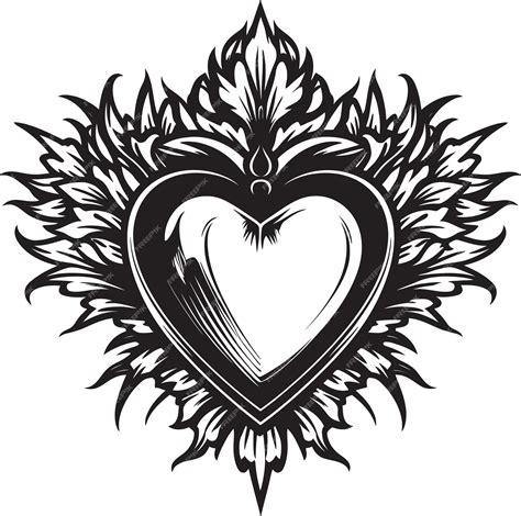 Le Sceau De La Dévotion Bénie Le Cœur Sacré Licône Le Vecteur Ladoration Mystique Le