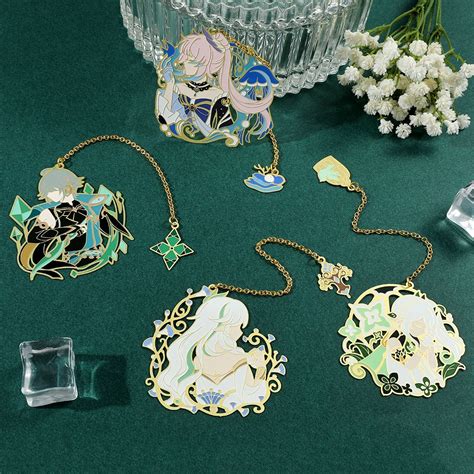 Genshin Impact Nahida Alhaitham Kokomi Rukkhadevata Metal Bookmarks Genshinbox