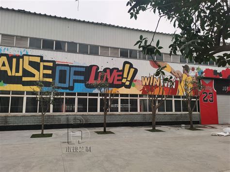 篮球馆彩绘外墙壁画成都墙绘公司本视墙绘 站酷zcool