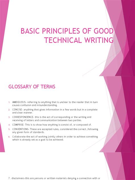 Basic Principles Of Good Technical Writing Pdf Cognitive Science