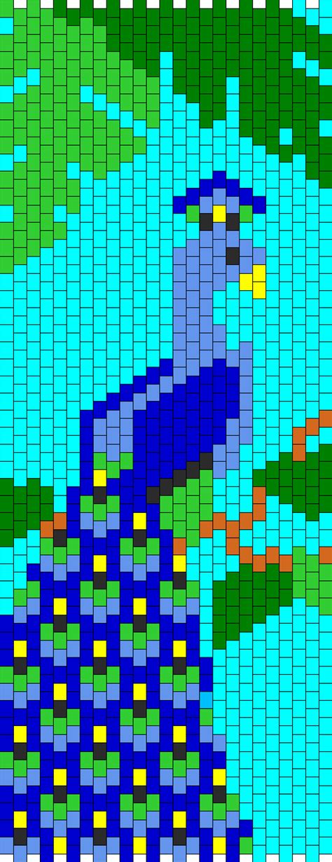 Large Peacock Bead Pattern Peyote Bead Patterns Animals Bead Patterns