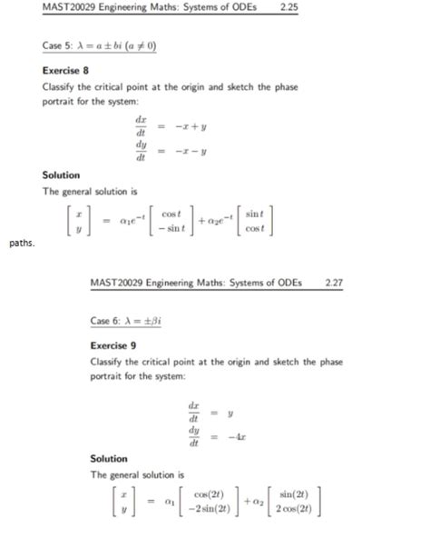Solved Case 5 λa±bia 0 Exercise 8 Classify The Critical