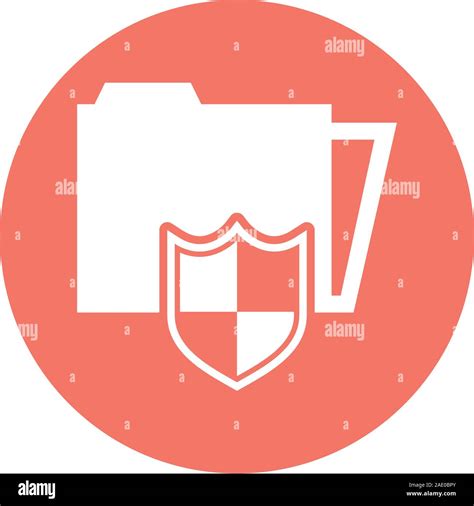 Folder File Document With Security Shield Stock Vector Image And Art Alamy