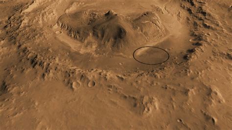 Oblique View Of Gale Crater From The North Nasa Mars Exploration