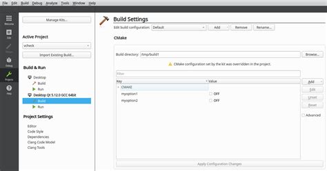 Cmake Options In Qtcreator Scientific C