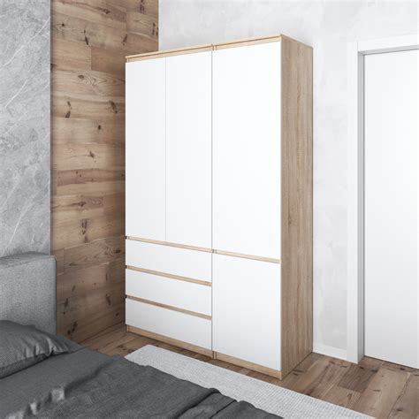 Шафа для одягу Vays в спальню з 3 шухлядами штангою та полицями без ручок R9 R22 продажа