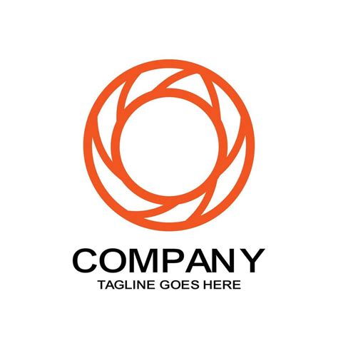 Abstract Circle Logo Template Modern Geometric Orange Icon 72300469