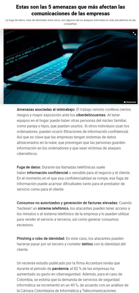 Estas Son Las 5 Amenazas Que Más Afectan Las Comunicaciones De Las