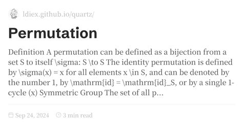 Permutation