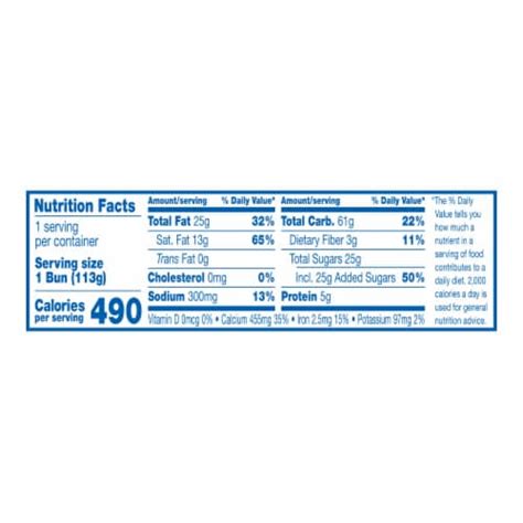 Hostess Jumbo Iced Honey Bun Single Serve 1 Ct 475 Oz Kroger