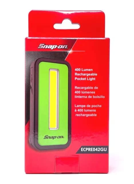 Snap On 400 Lumen Rechargeable Magnetic Pocket Torch Green