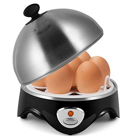 Flexzion Electric Egg Cooker And Poacher Maker Steamer With Auto Shut Off