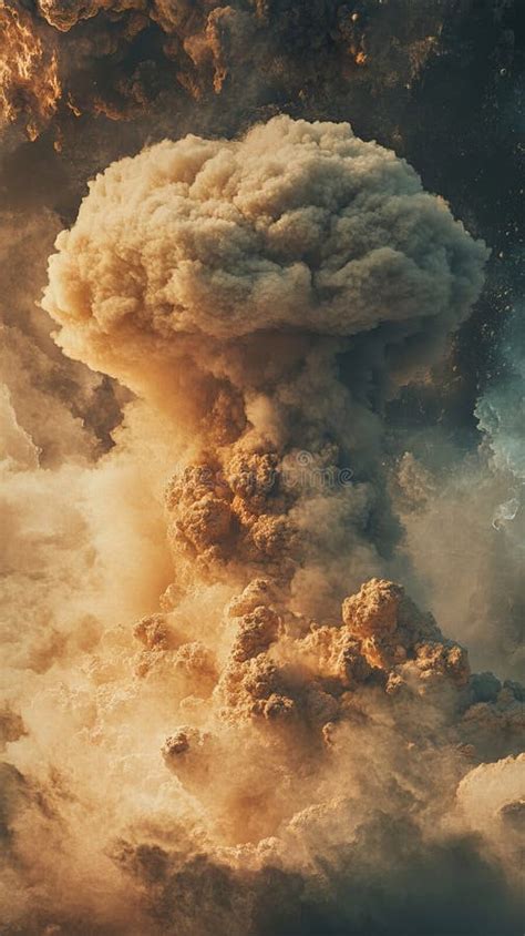 Explosive Cloud Formation With Dramatic Lighting Atmospheric