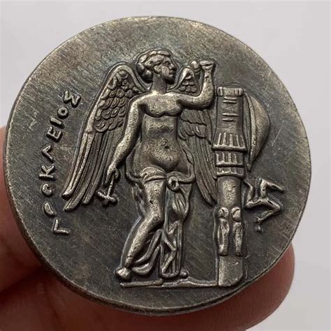 고대 그리스 29mm 천사 보호자 신 골동품 구리 오래된 은메달 기념 동전 배지 소장용 선물 Ms01뱃지 Aliexpress