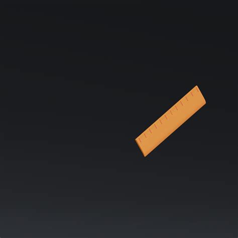 Ruler Stylized Icon 3d Model Cgtrader