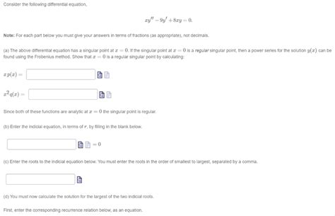 Solved Consider The Following Differential Equation Xy