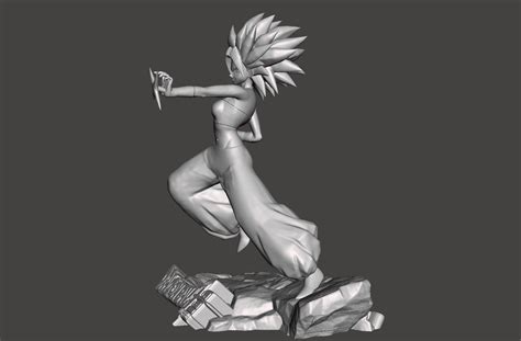 Stl File Caulifla Dragonball Super Ssj Saiyan 3 Versions Included